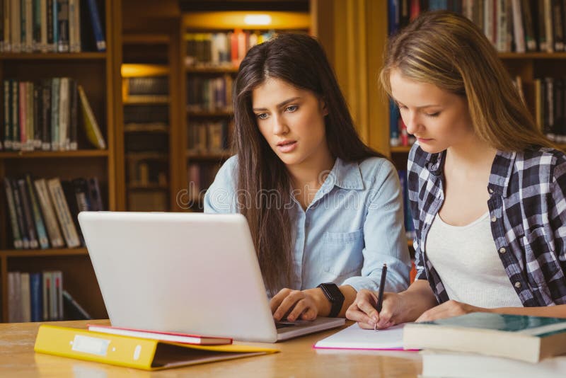 Serious Students Working in Class Stock Photo - Image of school ...