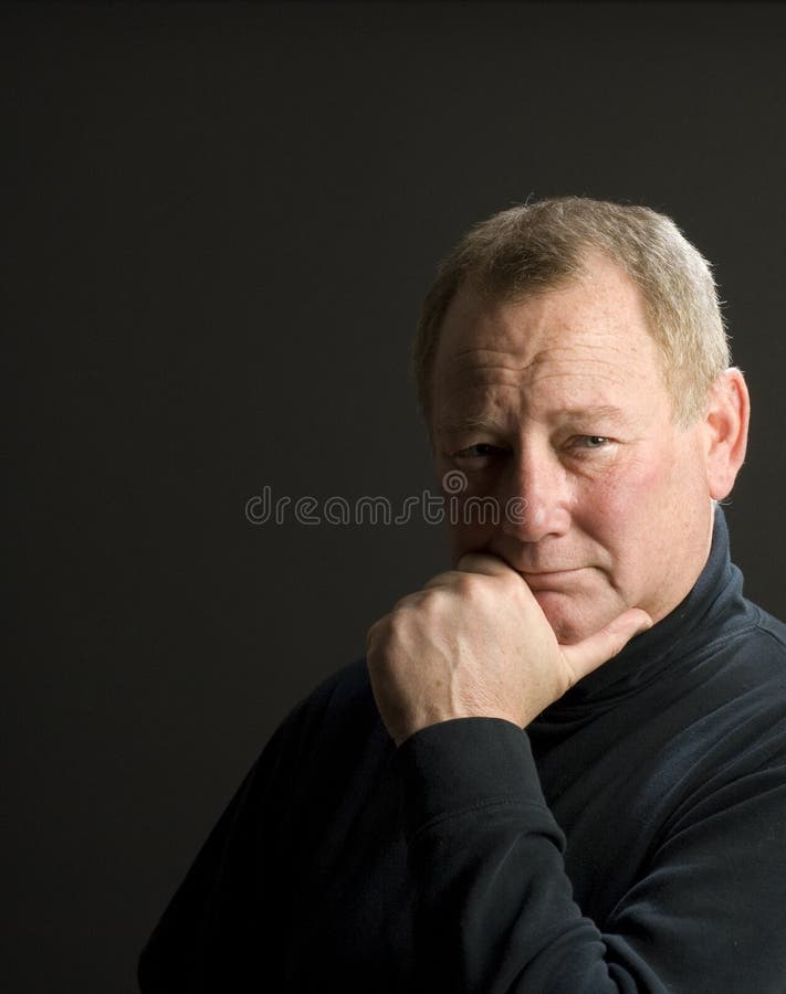 Serious thinking man stock photo. Image of fifties, good - 2126552