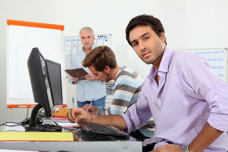 Serious trainee stock image. Image of adult, confident - 35904617