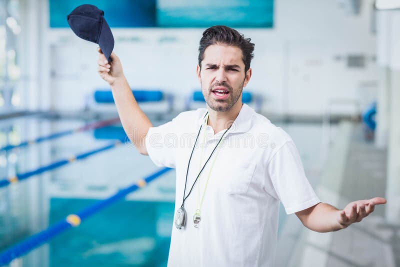 Serious Trainer Angry at Someone Stock Photo - Image of person ...