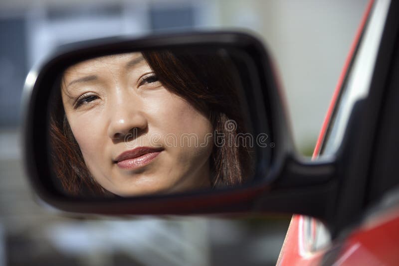 Woman in mirror. stock image. Image of reflection, woman - 3532723