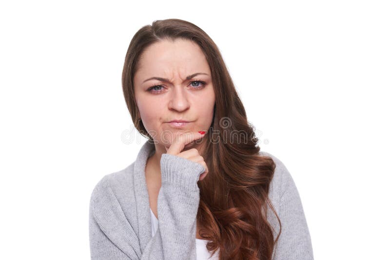 Serious Woman Looking in Camera Stock Image - Image of long, people ...