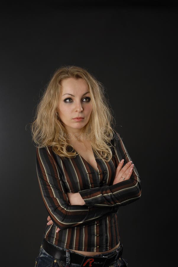 Serious women stock image. Image of stripes, dark, beautiful - 8140721