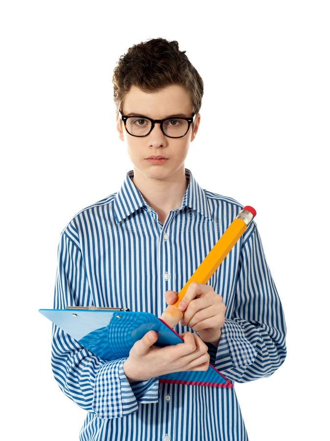 Serious Faced Handsome Nerd Stock Image - Image of isolated, knowledge ...