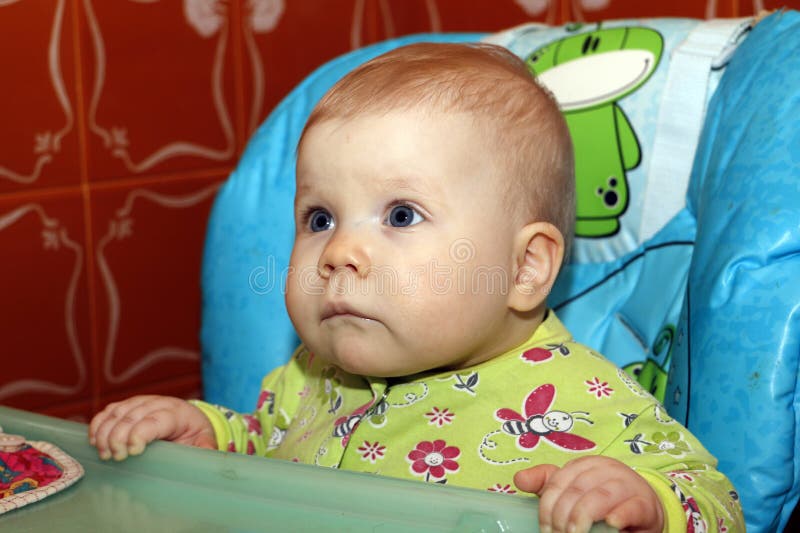 Serious young child stock image. Image of infant, serious - 71067897