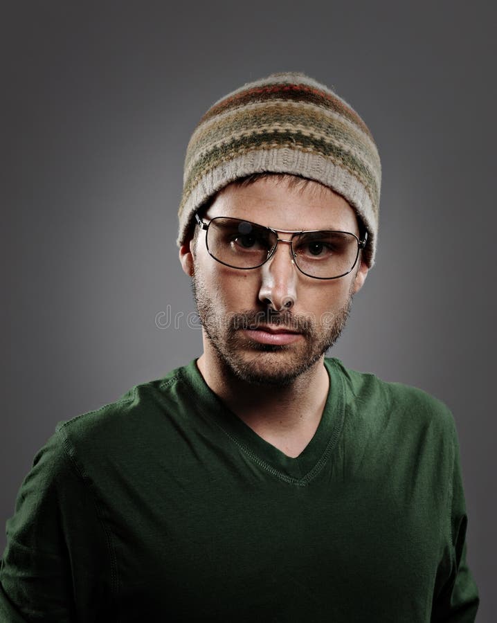 Good Looking Smart Nerd Man with Tablet Computer Stock Image - Image of ...