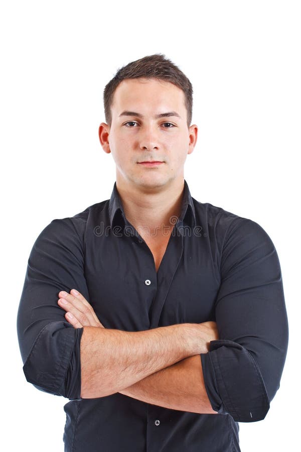 Smirk stock image. Image of biceps, jeans, shirt, cocky - 4145703