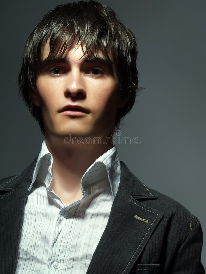 Serious young man stock image. Image of model, gentleman - 5321097