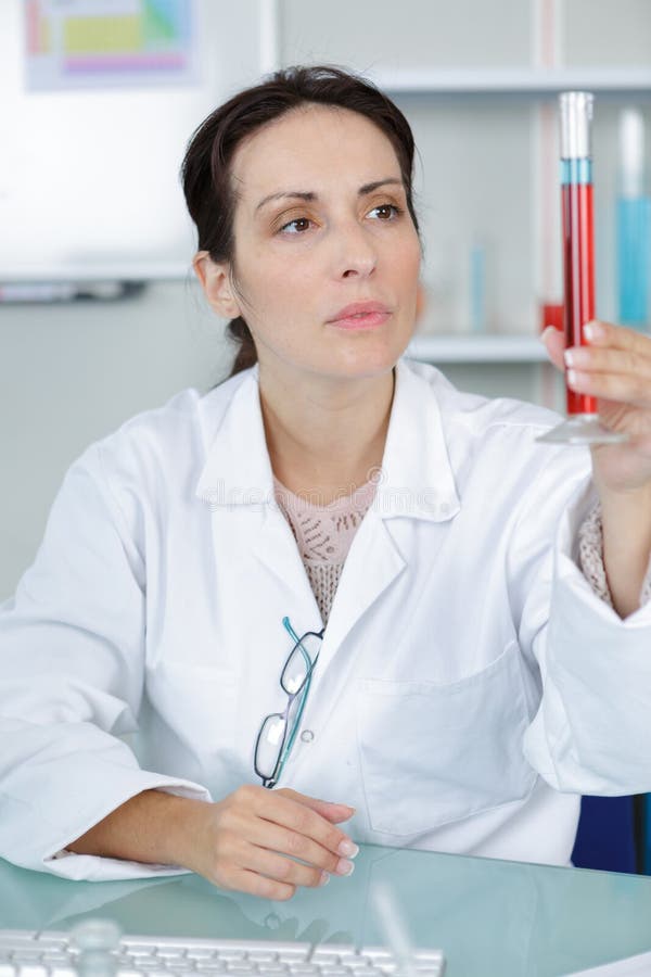 Serious Young Scientist Doing Research Stock Image - Image of focus ...