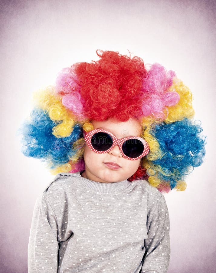 Seriously kid stock photo. Image of clown, isolated, pensive - 35952238