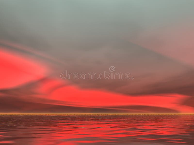 Seriously Red Sunrise stock illustration. Illustration of sunrise - 279456
