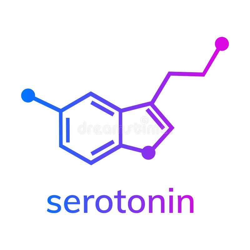 Serotonin Chemical Formula. Stock Vector - Illustration of gradient ...