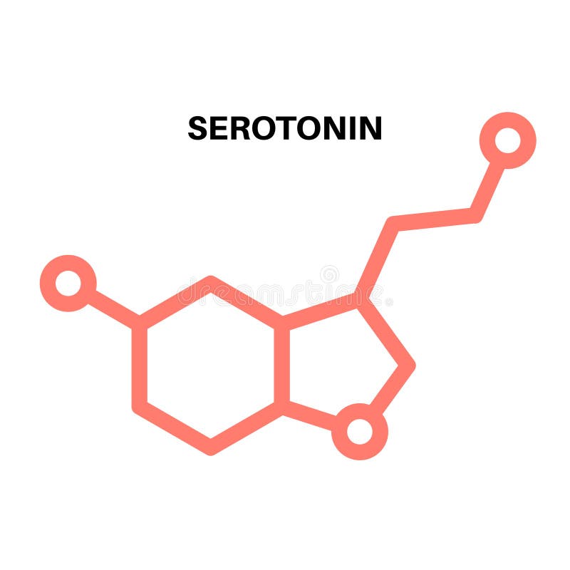 Serotonin formula icon stock vector. Illustration of icon - 233484988