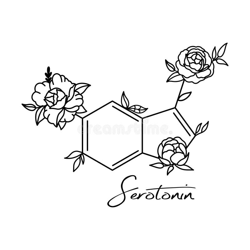 Serotonin Formula Illustration Stock Vector - Illustration of gift ...