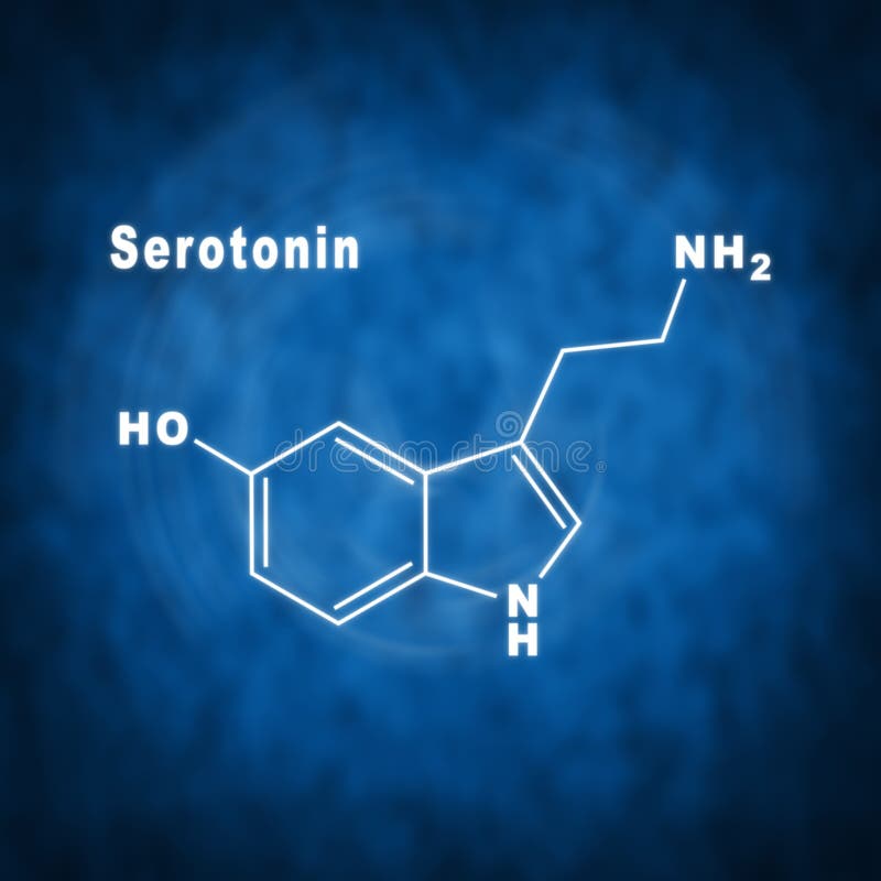 Serotonin Hormone Structural Chemical Formula Stock Illustration ...