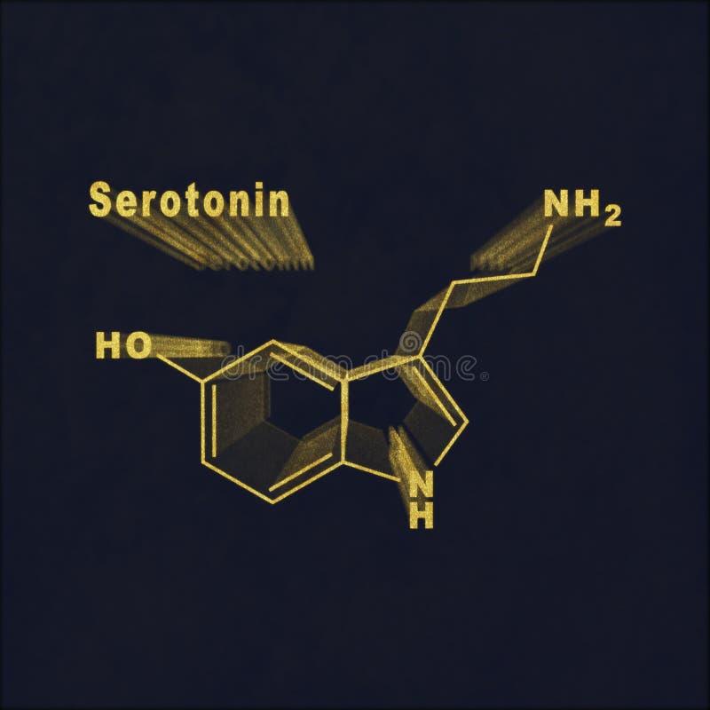 Serotonin Hormone Structural Chemical Formula Stock Illustration ...