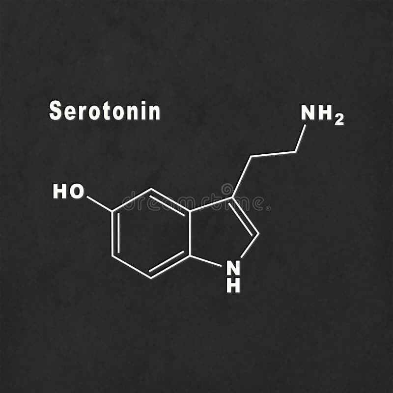Serotonin Hormone Structural Chemical Formula Stock Image - Image of ...