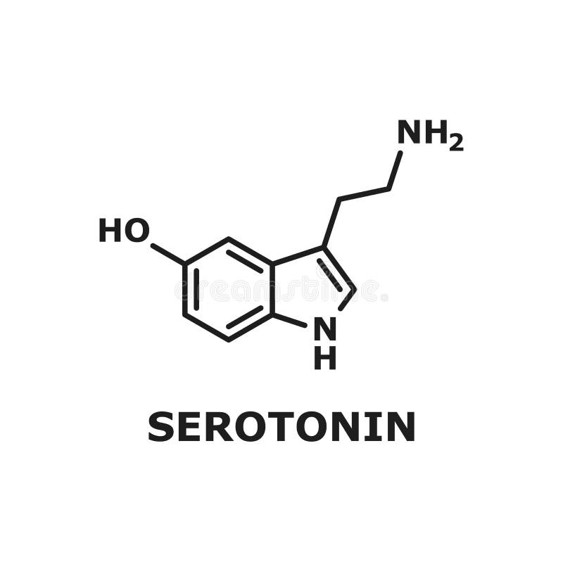 Serotonin Human Hormone Molecule Skeletal Model Stock Illustration ...