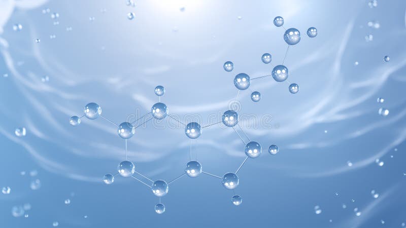 Serotonin Molecular Structure, 3d Model Molecule, C10h12n2o, Structural ...