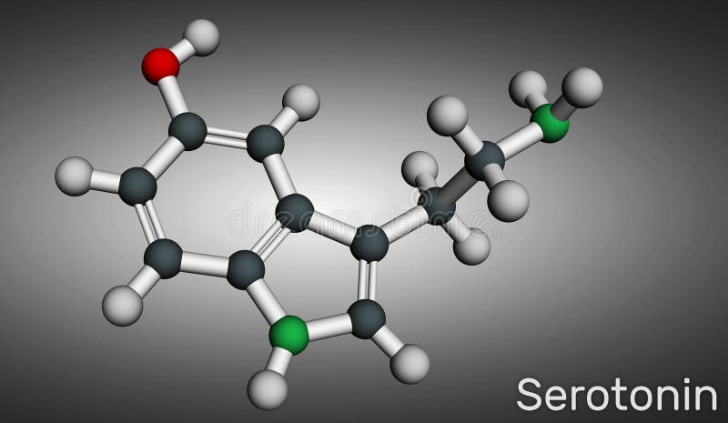 Serotonin Chemical Structure 3d