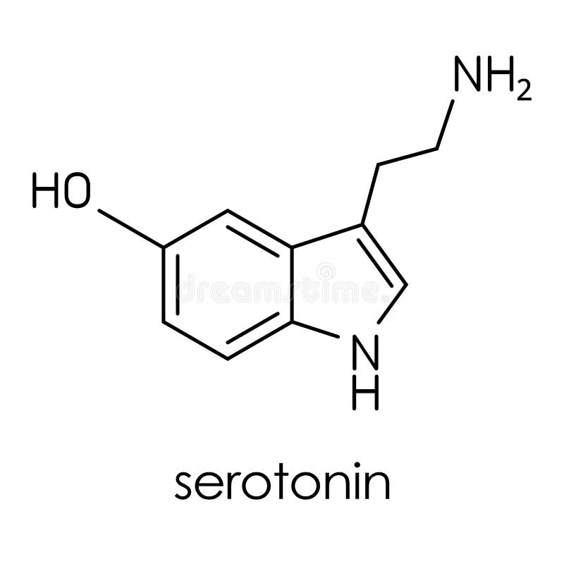 Serotonin vector icon stock vector. Illustration of white - 144383829