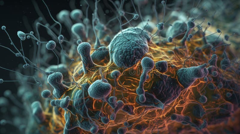 Serotonin Receptor Communication Under Microscope Stock Illustration ...