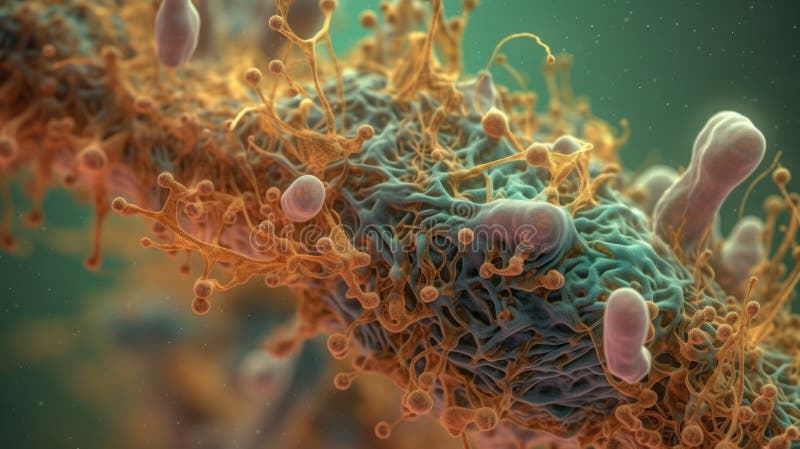 Serotonin Receptor Communication Under Microscope Stock Illustration ...