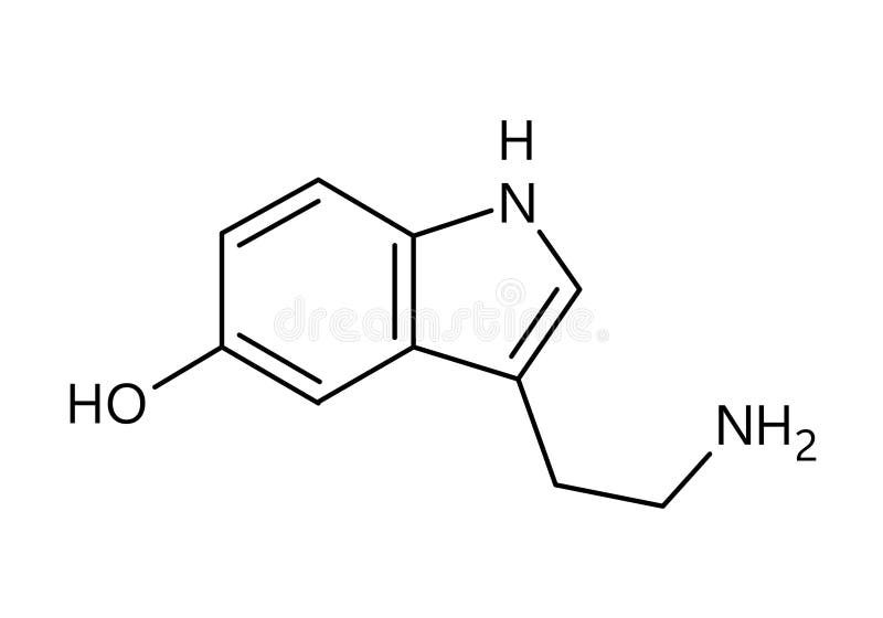 Serotonine Structuurformule Van De Moleculaire Structuur Stock ...