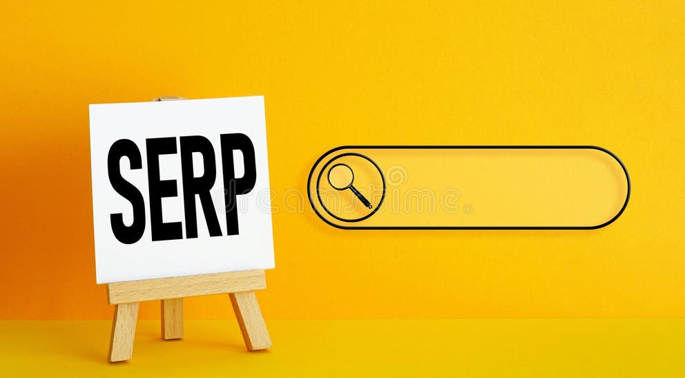 SERP Search Engine Results Page is Shown Using the Text Stock Image ...