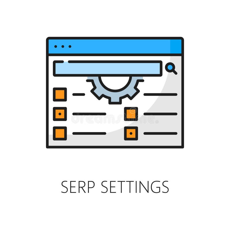 SERP Settings Icon of Search Engine Result Page Stock Vector ...