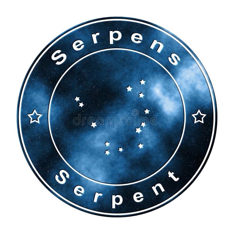 Serpens Star Constellation, Serpent, Snake Constellation Stock ...