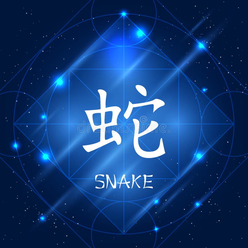 Signe Chinois D'horoscope De Zodiaque De Serpent Illustration de ...