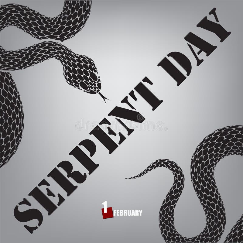 Serpent Day stock vector. Illustration of refreshments - 208964978