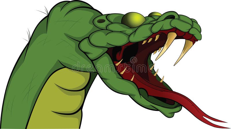 Serpent. Dessin animé illustration de vecteur. Illustration du python ...