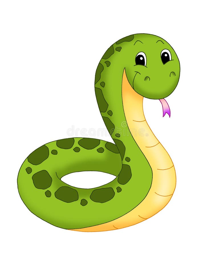 Serpent gentil illustration stock. Illustration du vert - 13138290