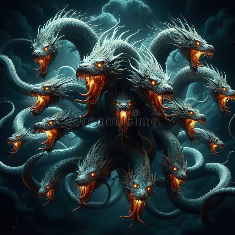 Hydra Drawing Stock Illustrations – 234 Hydra Drawing Stock ...