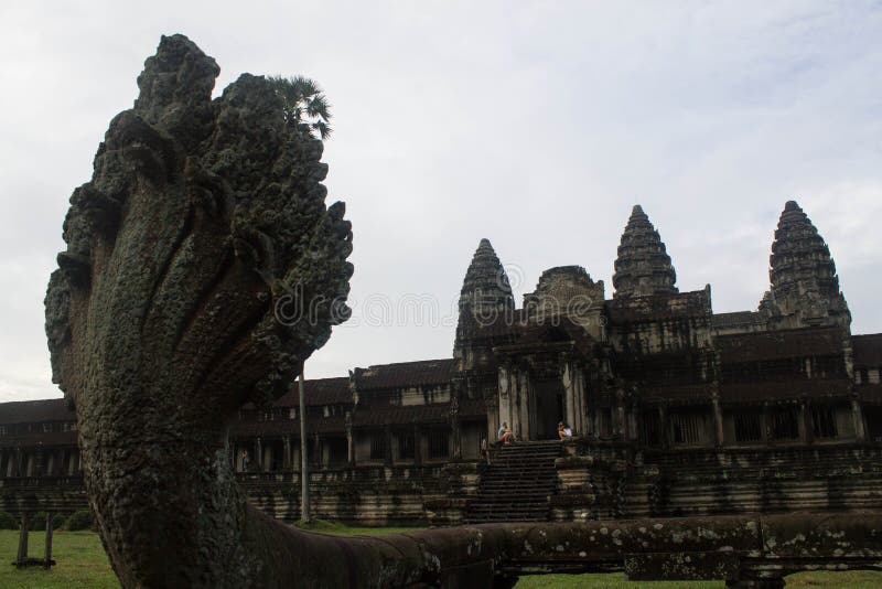 The Serpent Naga at Angkor Wat Stock Photo - Image of palm, loneliness ...