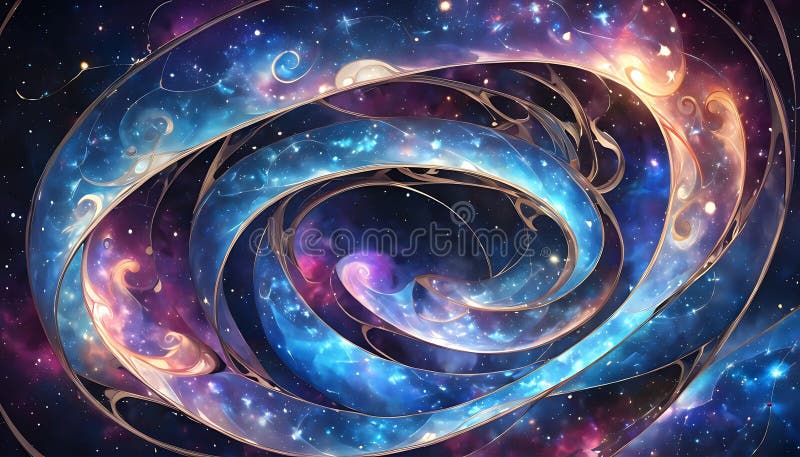 Serpent Spiral in Galaxy Void Stock Illustration - Illustration of ...