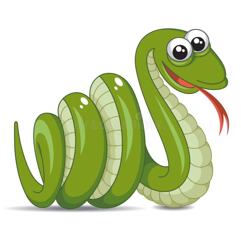 Serpent sur un fond blanc illustration de vecteur. Illustration du ...