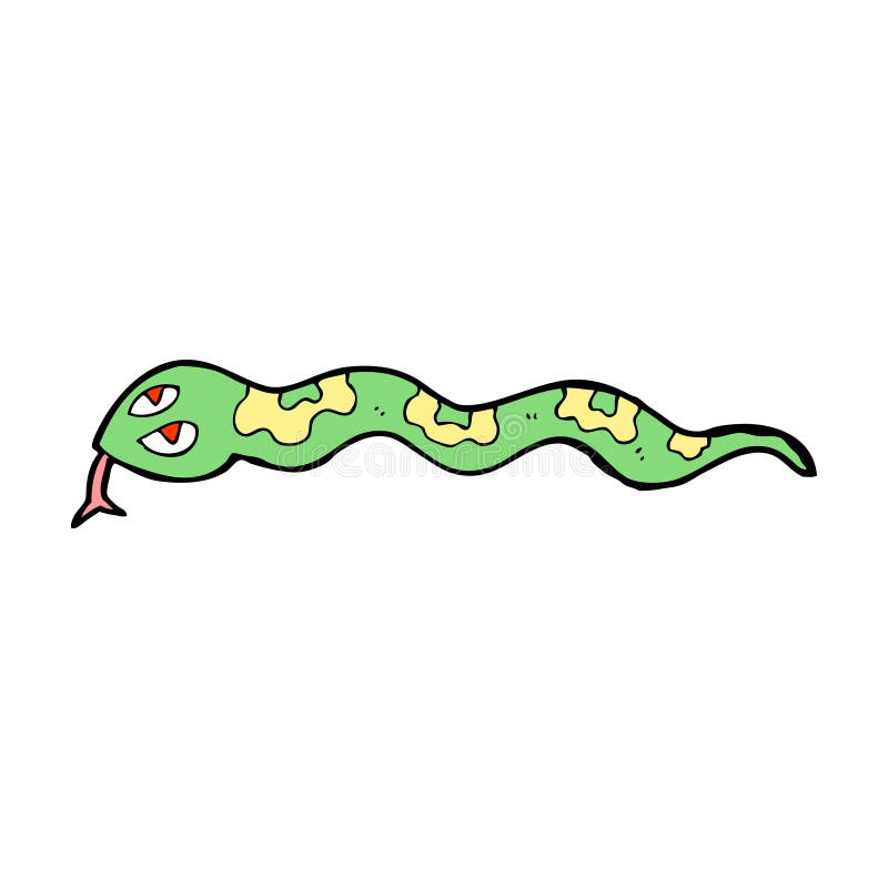 Serpente De Silvo Dos Desenhos Animados Ilustração do Vetor ...