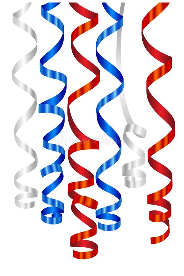 Serpentina En Blanco, Azul Y Rojo Ilustración del Vector - Ilustración ...
