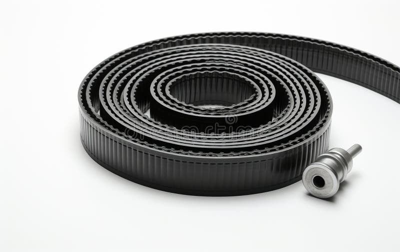 Serpentine Belt in Isolation Stock Photo - Image of durability, belt ...