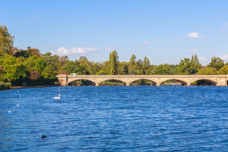 Bridge in Hyde park stock image. Image of london, reflect - 204907