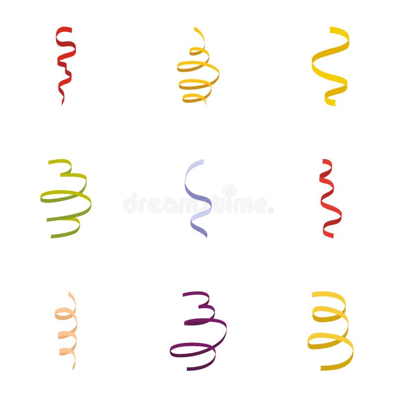 Red Coil Ribbon Mockup, Realistic Style Stock Vector - Illustration of ...