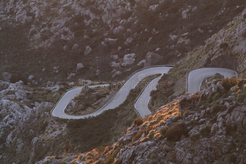 Serpentine road stock image. Image of transport, green - 106383867