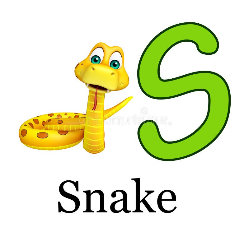 Serpiente con alfabeto stock de ilustración. Ilustración de fondo ...