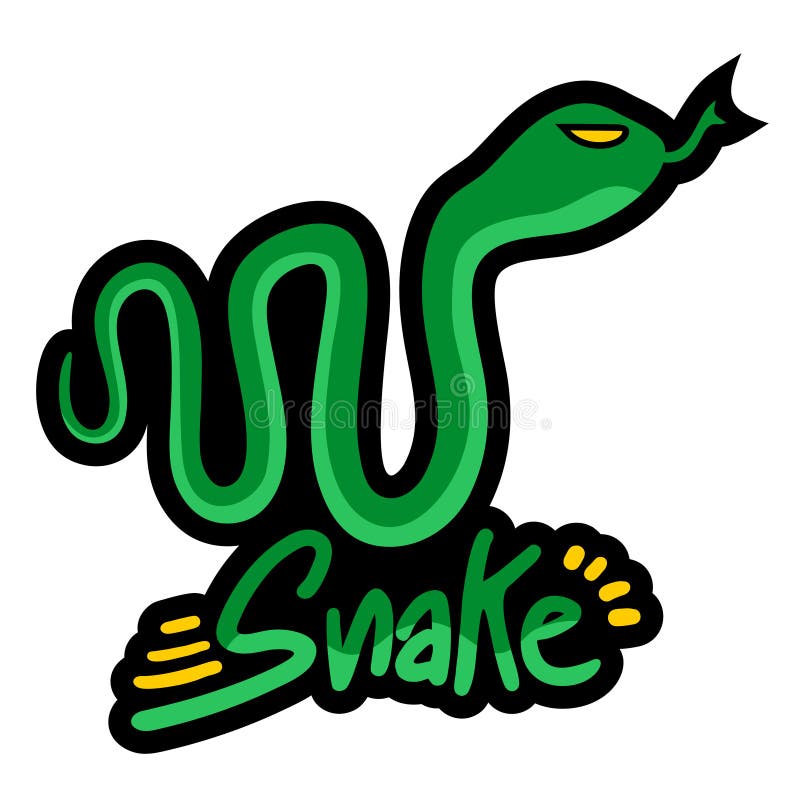 Serpiente verde ilustración del vector. Ilustración de serpiente - 29640728
