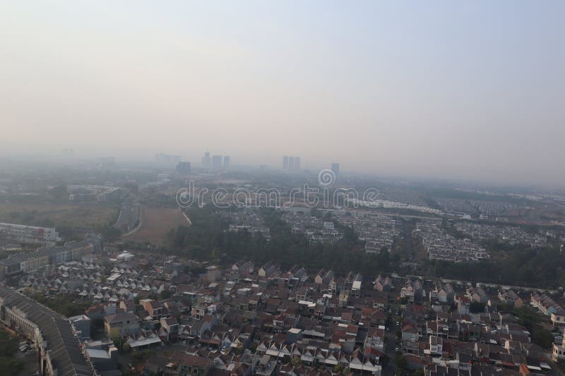 View of the Serpong Urban Area in the Morning Editorial Stock Photo ...