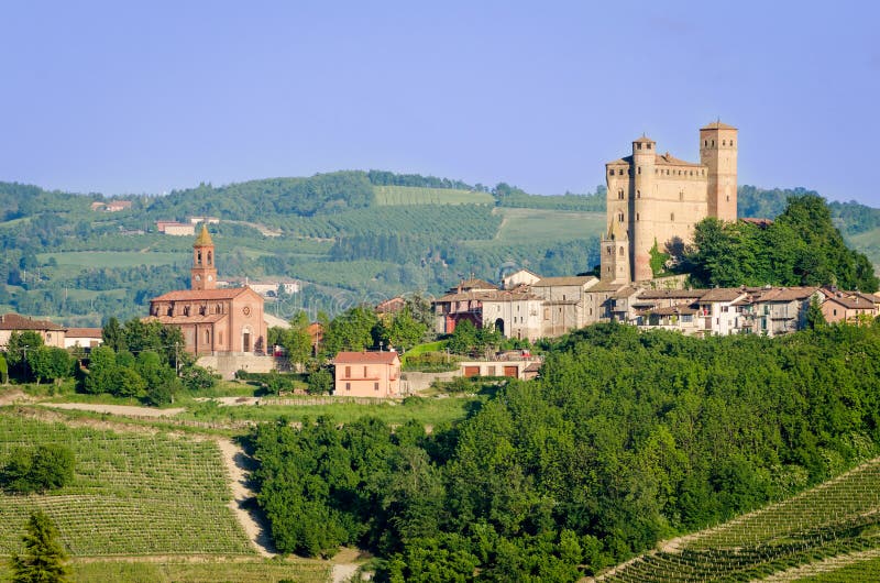 Serralunga d Alba, Castle stock photo. Image of wine - 40785882