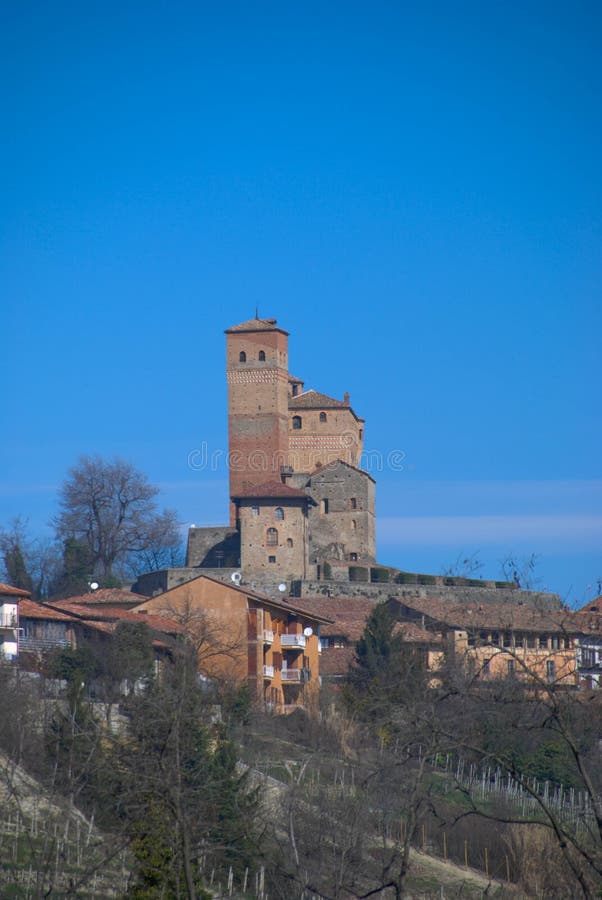 Serralunga D`Alba and His Castle, Piedmont - Italy Stock Image - Image ...
